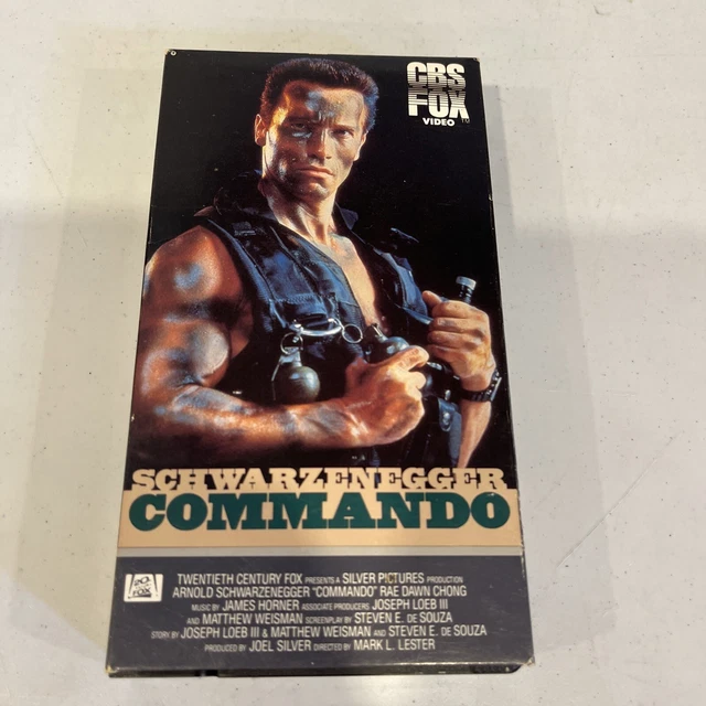 COMMANDO (1986) VHS Tape Original Release CBS FOX Arnold Schwarzenegger ...