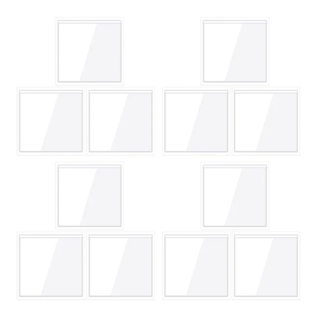 20 PCS STICKY Card Sleeves Plastic Clear Label Pockets Self-adhesive ...