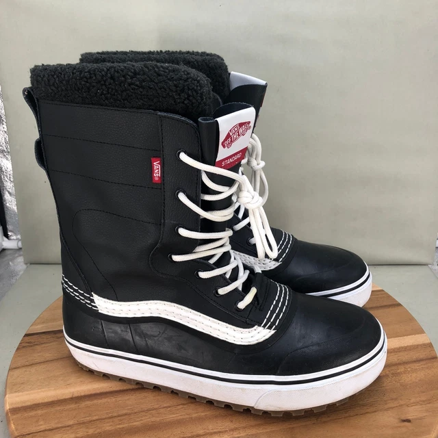 VANS STANDARD SNOW MTE Boots Mens 12 Black White Extreme Cold Weather ...