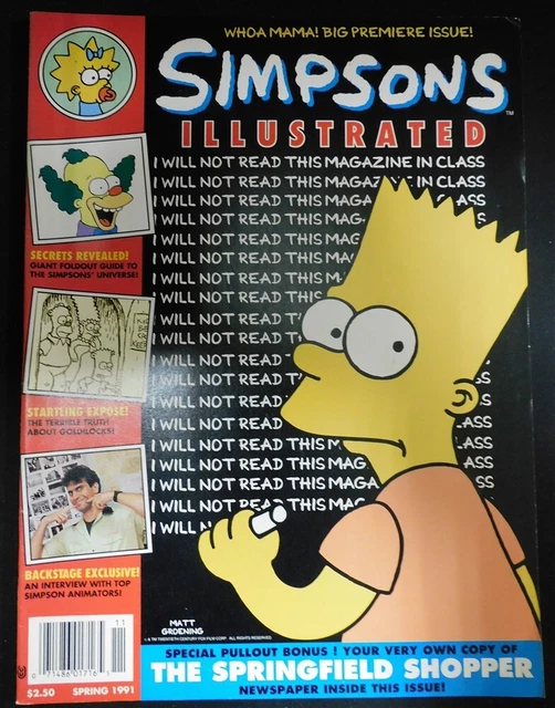 SIMPSONS ILLUSTARTED PREMIERE Issue Comic Magazine W/Newspaper Insert ...