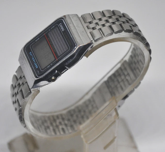 CASIO AL-180 SOLAR POWERED BATTERYLESS WATCH RARE VINTAGE (668) MADE in ...