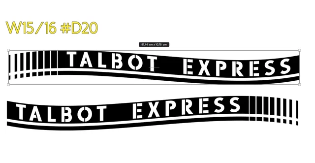 2 X CAMPERVAN Motorhome Decal Talbot Express DECAL, GRAPHIC, STICKER # ...