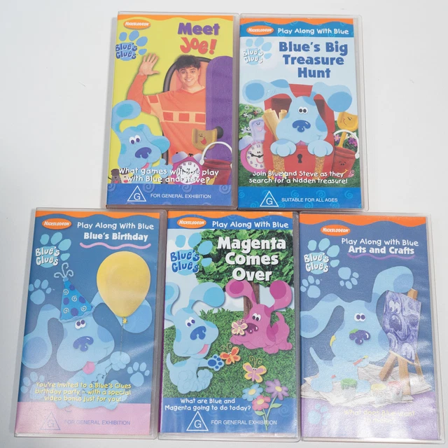 BLUE'S CLUES VHS Tape Bundle x5 Lot Video PAL Joe Nickelodeon - Good ...