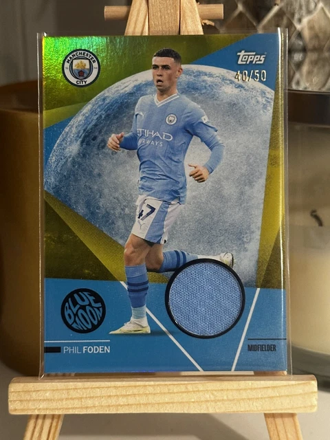 TOPPS MANCHESTER CITY Team Set 2024 Phil Foden /50 carte relique lune ...