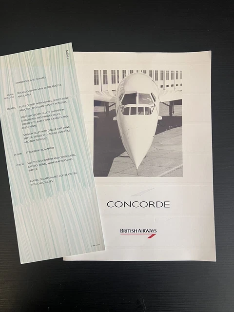 CONCORDE BRITISH AIRWAYS - Promotional Glossy Brochure MEMORABILIA 12 ...