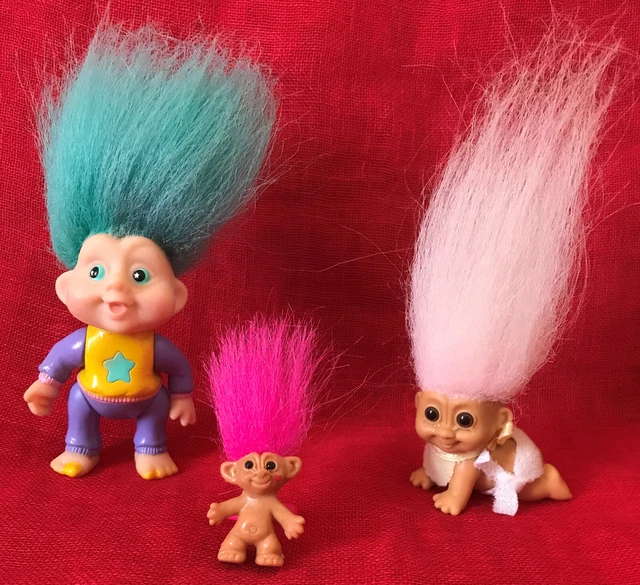 VINTAGE RUSS TROLL Doll Bundle: Crawling Baby Mini Troll, Troll Ring ...