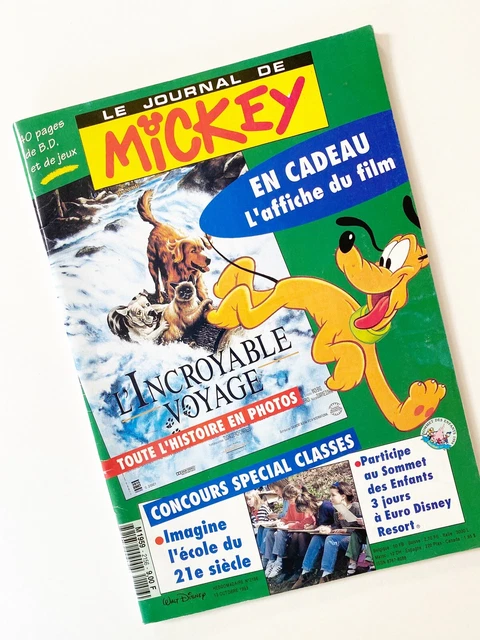 LE JOURNAL DE Mickey French Mickey Mouse Comic Magazine 1993 Incroyable ...
