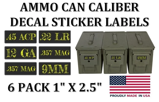 AMMO CAN BOX Label Sticker Decal 6 PACK or YOUR PICK $3.99 - PicClick
