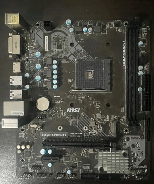 MSI B450M-A PRO Max II AM4 Motherboard AMD B450 Socket £20.00 - PicClick UK