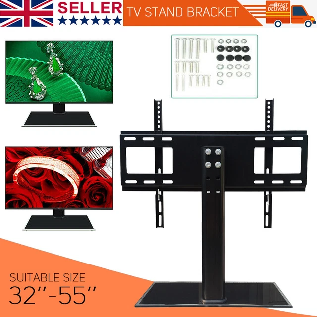 32-55& ADJUSTABLE TABLETOP TV Stand Base Bracket Pedestal Rack For Sony ...