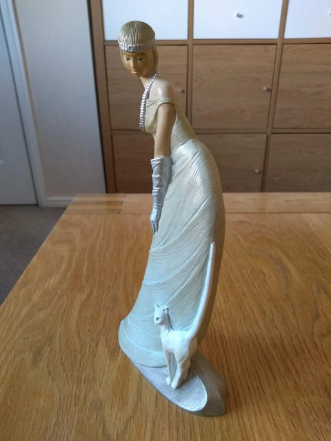 VINTAGE IVORY PRINCESS Enesco Parastone Ed van Rosmalen Lady With Cat ...