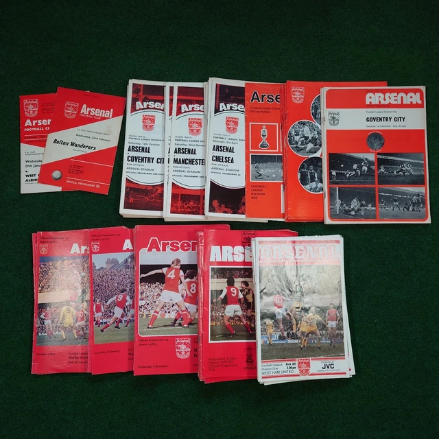 ARSENAL FOOTBALL PROGRAMMES 1960s-80s -- JOB lot 125+ £50.00 - PicClick UK