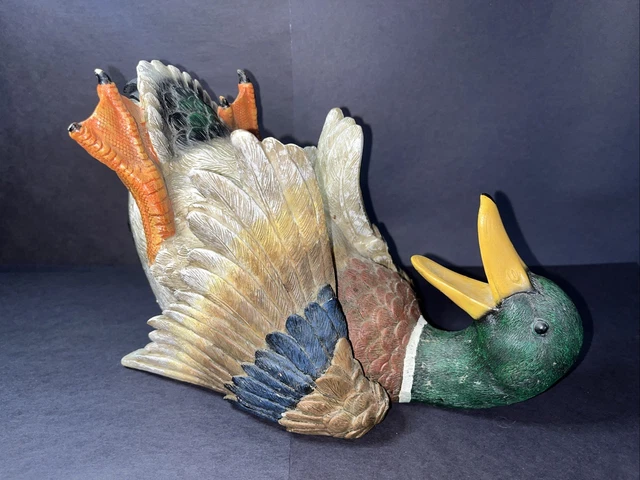 VINTAGE MALLARD DUCK Decoy Statue Folk Art Bookend Hunting Decor £34.72 ...
