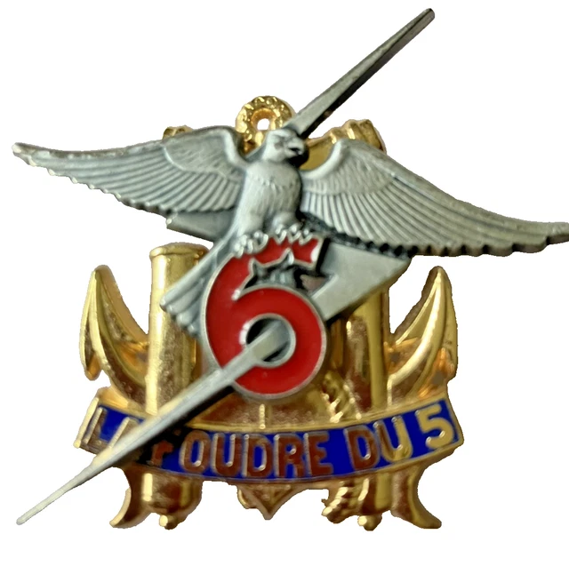INSIGNE MILITAIRE ARTI? Tdm? : " 6°Escadron? Du 5°? La Foudre " Balme 1 ...