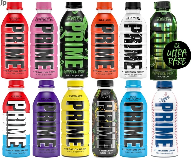 Prime Hydration Drink By Logan Paul And Ksi La Dodgers Glowberry Lemonade
