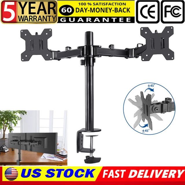 DUAL MONITOR LED LCD TV Swivel Desk Mount Stand 21 22 23 24 26 27" $27. ...