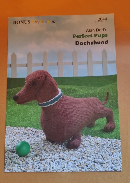 ORIGINAL SIRDAR 2044 Alan Dart's Perfect Pups Dachshund Toy Knitting ...