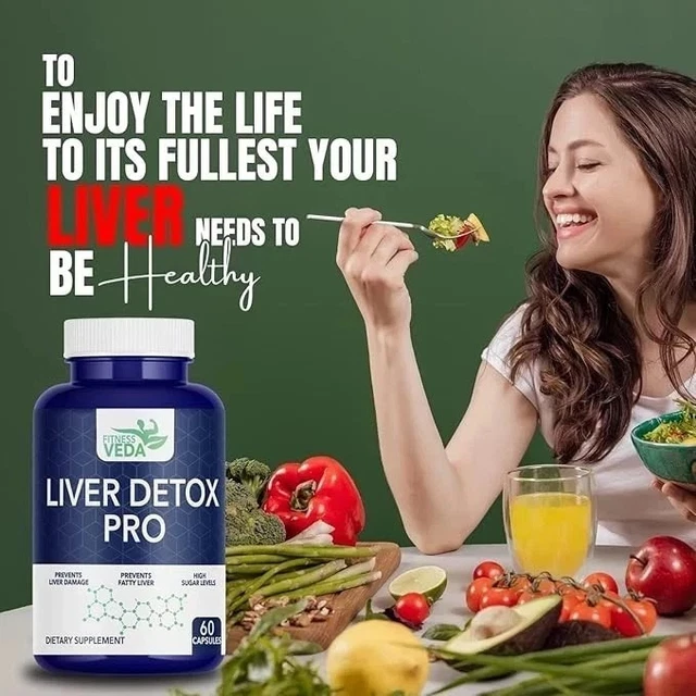 FITNESSVEDA LIVER DETOX Supplement, Improves Bile Flow TUDCA+ 600 mg ...
