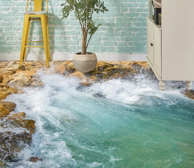 3D SEA WATER Splash O2197 Floor WallPaper Murals Wall Print Decal 5D ...