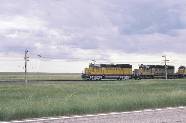 RAILROAD SLIDE - Union Pacific #92 Locomotive 1986 Freight Train ...