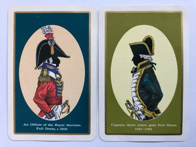 VINTAGE SWAP PLAYING Cards: 1800s Royal Marine Officer Captain in Full ...