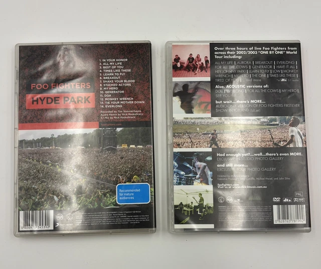 FOO FIGHTERS BACK And Forth, Hyde Park & Everywhere But Home DVD Lot ...