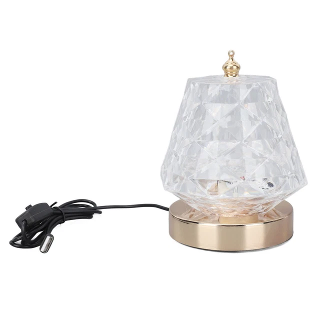 *CRYSTAL TABLE LAMP 16 RGB Color Changing Night Light Romantic LED ...