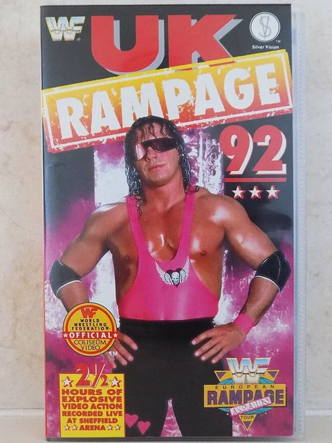 WWF UK RAMPAGE '92 Wrestling Vhs Video Tape Pal Wwe Hasbro 1992 Bret ...