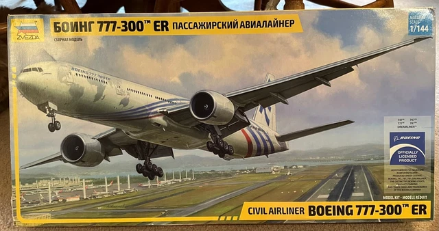 ZVEZDA BOEING 777-300ER Model Kit 1-144 House Colors 2015 7012 Sealed ...