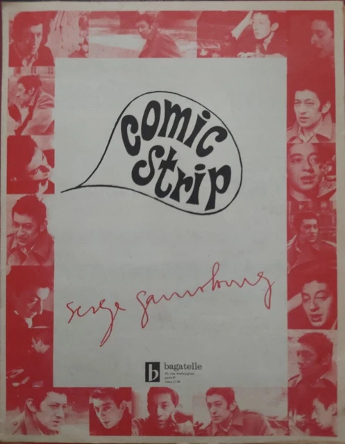 PARTITION SERGE GAINSBOURG Comic Strip Ed. Bagatelle 1967 EUR 9,99 - PicClick FR