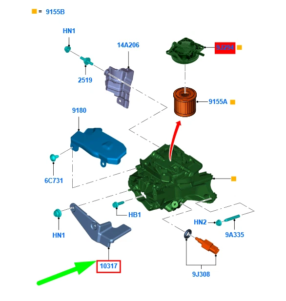 FORD KUGA MK1 C394 Fuel Filter Splash Shield 1682271 NEW GENUINE £23.05 ...