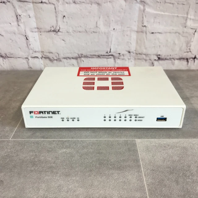 FORTINET FORTIGATE-50E FIREWALL Security Appliance Fortinet FG-50E ...