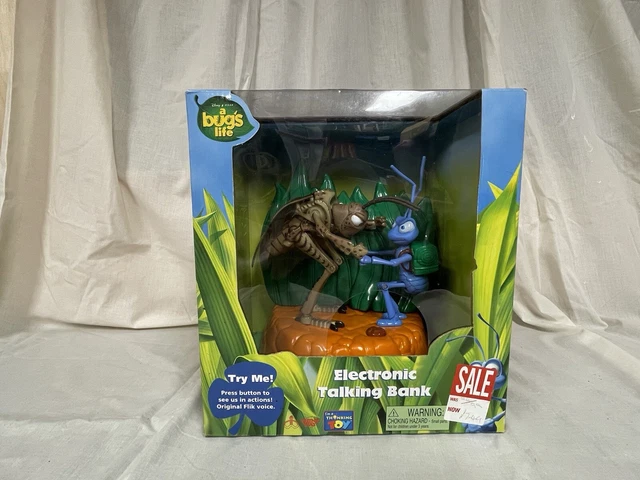 DISNEY MONEY BOX pixar Bugs Life Electronic Talking Bank Thinkway Toys ...