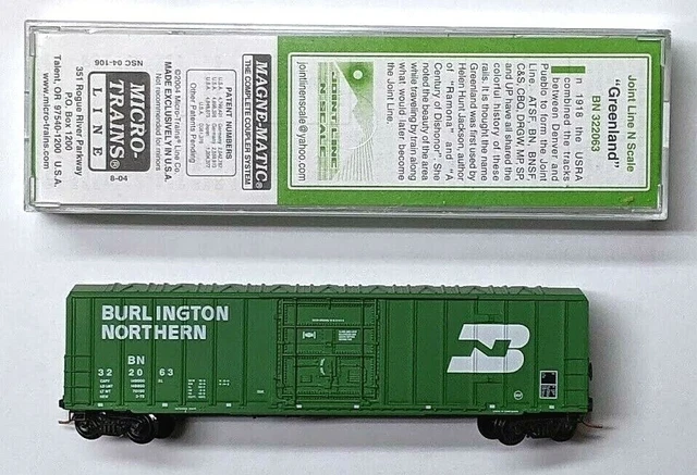 MTL S MICRO-TRAINS 4.106 Special Run Burlington Northern BN 322063 50' wagon couvert EUR 33,13 ...