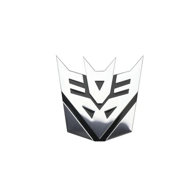 3D TRANSFORMERS DECEPTICON Car Badge Emblem Sticker Aluminium 70mm ...