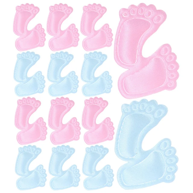 200PCS BABY SHOWER Footprint Confetti, Pink and Blue Non-woven ...