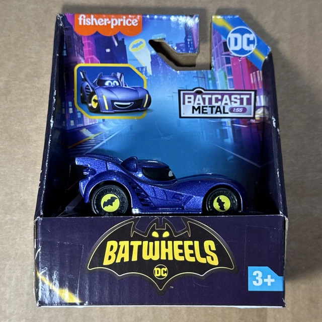 FISHER-PRICE DC BATWHEELS Bam the Batmobile 1:55 Scale Vehicle Metal ...
