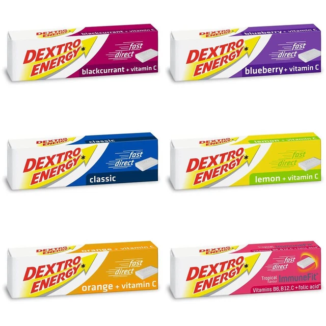 DEXTRO ENERGY DEXTROSE Glucose Fast Acting Tablets 47g - Multibuy Packs ...