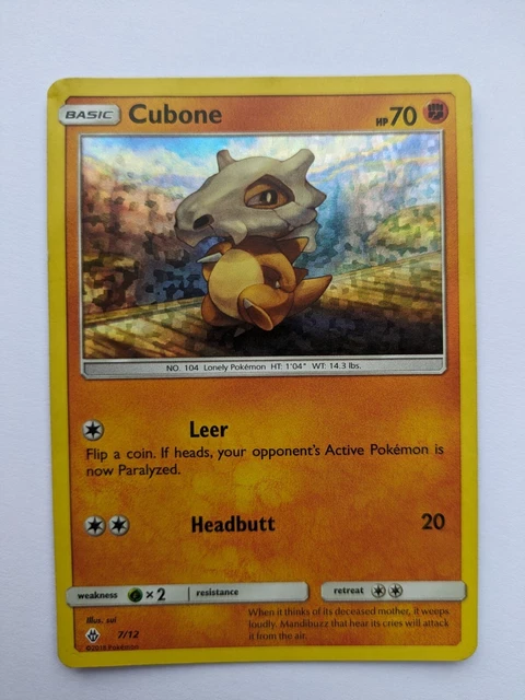 POKEMON CARD CUBONE 7/12 Holo McDonalds Collection Promo 2018 EUR 5,83 ...