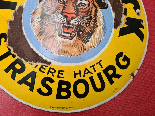 PLAQUE ÉMAILLÉE ANCIENNE Biere Tigre Bock/éclats Original D Epoque EUR 686,80 - PicClick FR