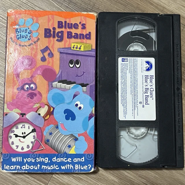 BLUES CLUES - Blues Big Band VHS 2003 Tape Sing & Dance Blue Cartoon ...