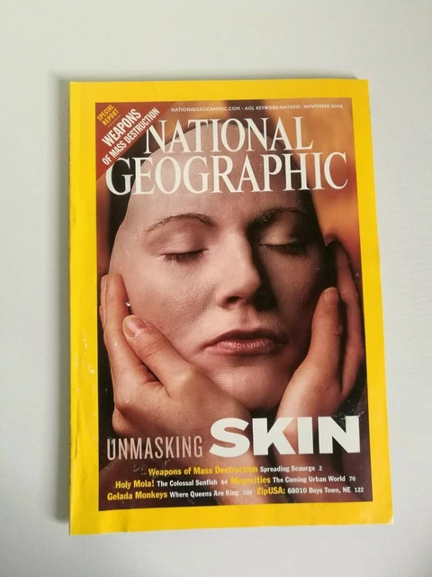 NATIONAL GEOGRAPHIC: UNMASKING Skin November 2002 Magazine $3.99 ...