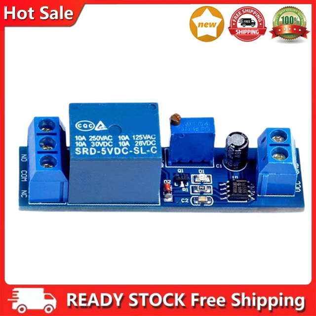 NE555 TIME DELAY Relay Module 5V/12V 0 To 10 Second Automotive Delay ...