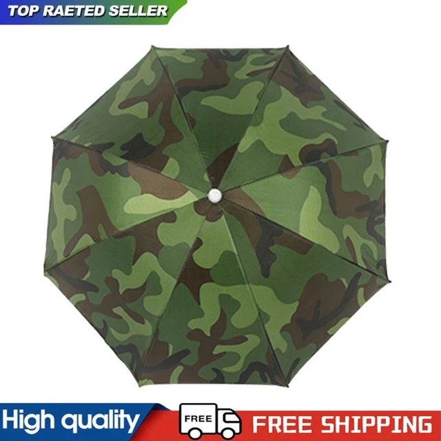 UMBRELLA HAT FOLDABLE Sun Shade Waterproof Camping Headwear Cap( Green ...