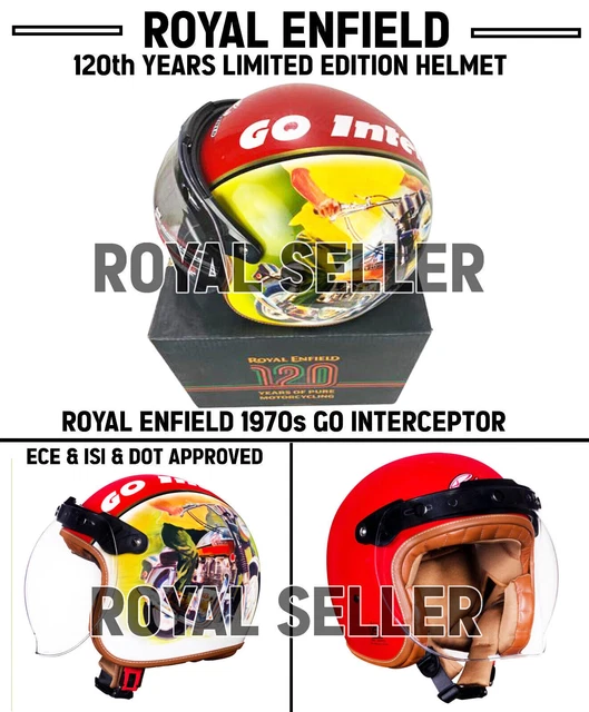 ROYAL ENFIELD 1970S "GO INTERCEPTOR" 120th Years Limited Edition Helmet ...