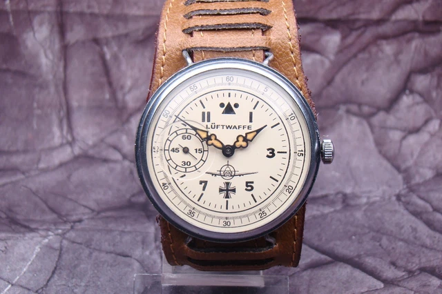 GERMAN PILOT LUFTWAFFE MILITARY WATCH WAR2 WW2 TYPE SERVICE WORKING ws ...