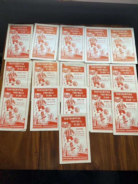 16 SOUTHAMPTON FC Programs From February 1963 - April 1965 £14.00 ...