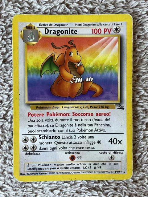 DRAGONITE 19/62 FOSSIL Rare Pokémon Card EUR 5,00 - PicClick FR