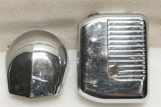 HARLEY DAVIDSON SHOVELHEAD Panhead Coil Horn Covers Chrome /Vb64/ EUR ...