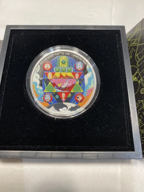 2022 1 OZ Rick and Morty 999 Silver $1 Cook Islands Coin, 1oz Argent ...